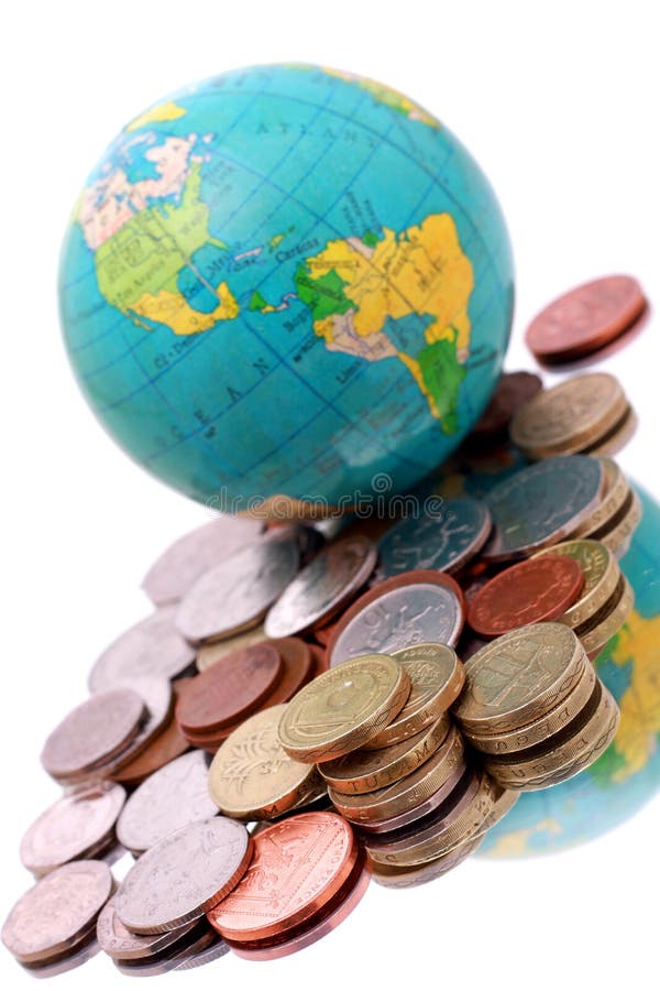 Money and globe stock photo. Image of cutout, exchange - 25305424