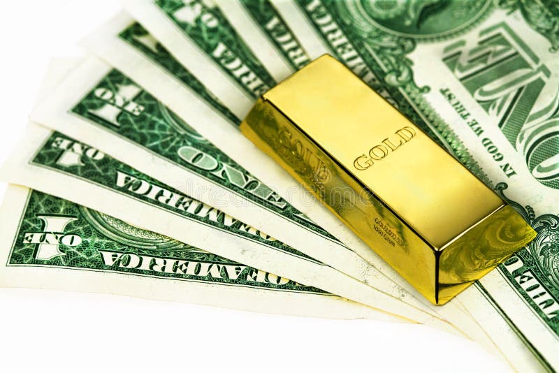The money and gold bullion stock image. Image of notes - 24592999