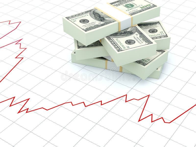 Money with graph stock illustration. Illustration of payment - 17383532