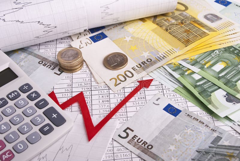 Money, Graph and Calculator Stock Image - Image of currency, cash: 23946145