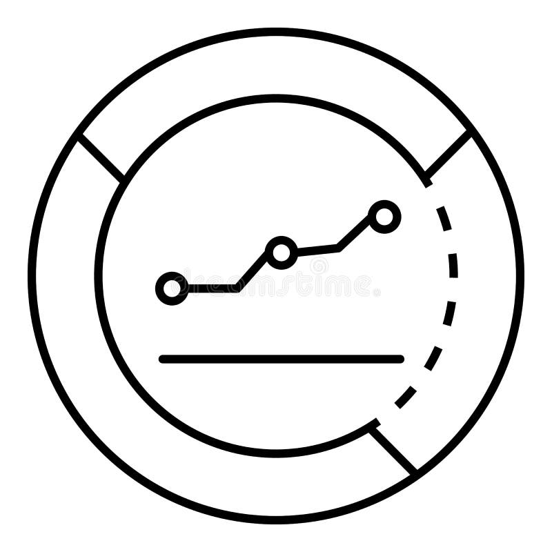 Money Graph Up Icon, Outline Style Stock Vector - Illustration of black ...