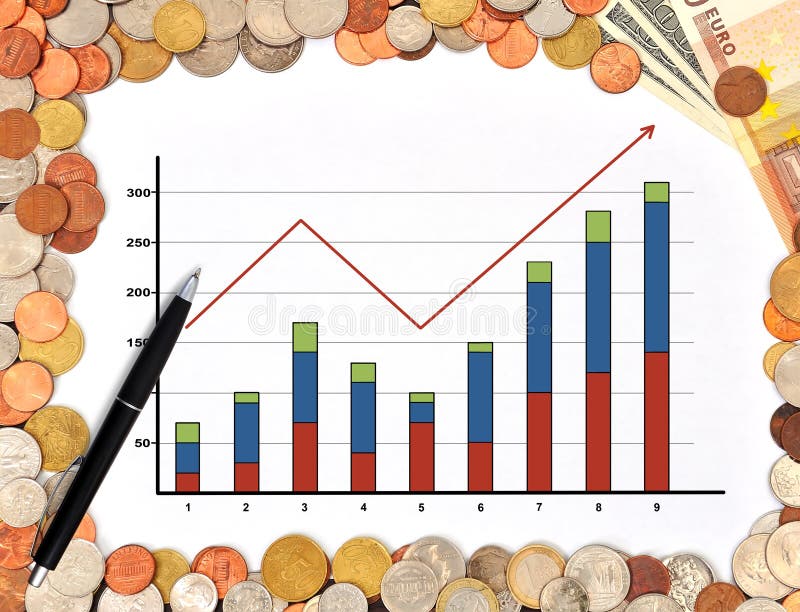 Graph and money stock photo. Image of growth, communication - 33456292