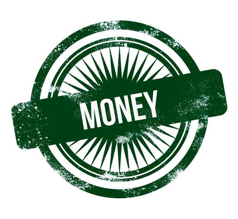 Money - green grunge stamp stock illustration. Illustration of business ...