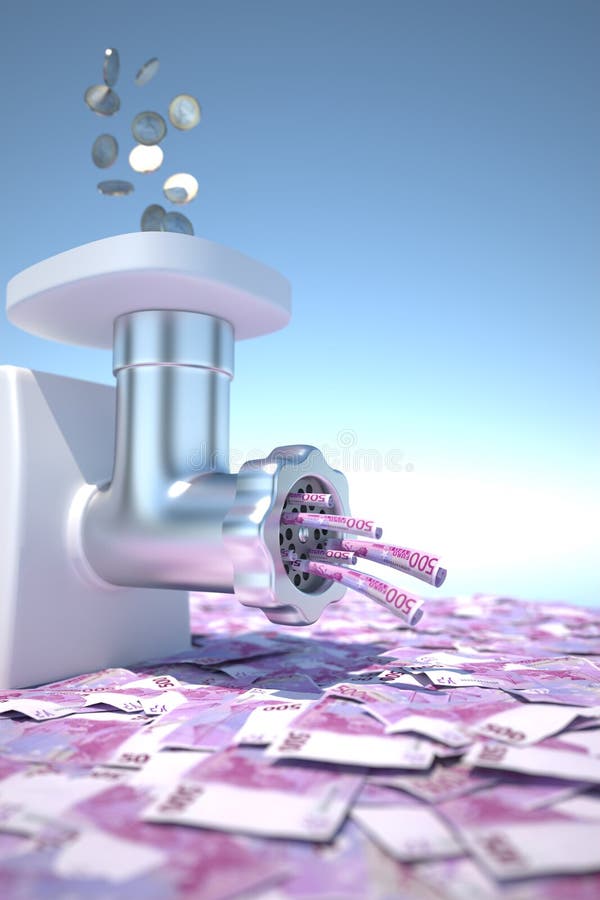 Money grinder stock illustration. Illustration of processing - 8312932
