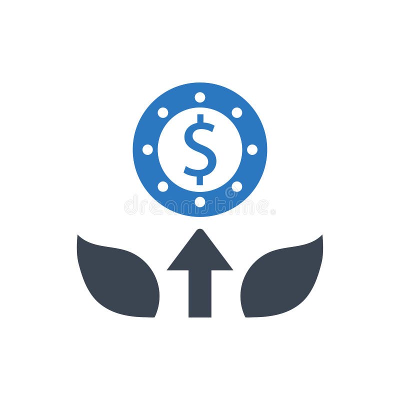Money growth icon stock vector. Illustration of financial - 174679485