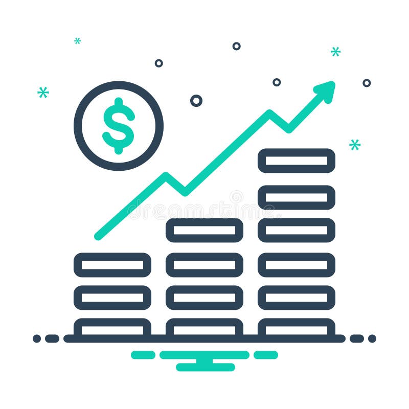 Mix Icon for Money Growth, Management and Revenue Stock Vector ...