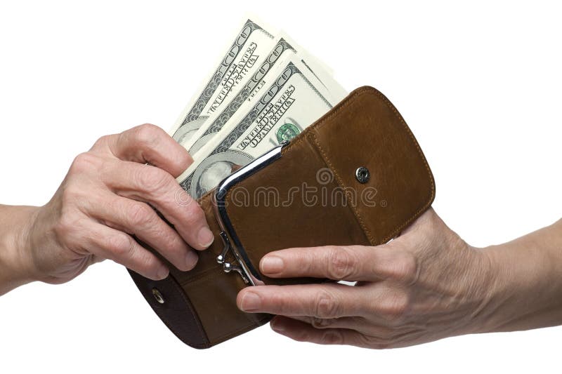 Money on hand stock image. Image of commercial, purse - 12275791
