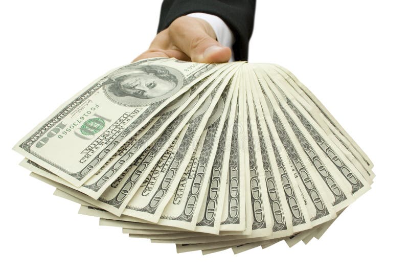 Money in the hand stock image. Image of paying, hand, dollars - 3144489