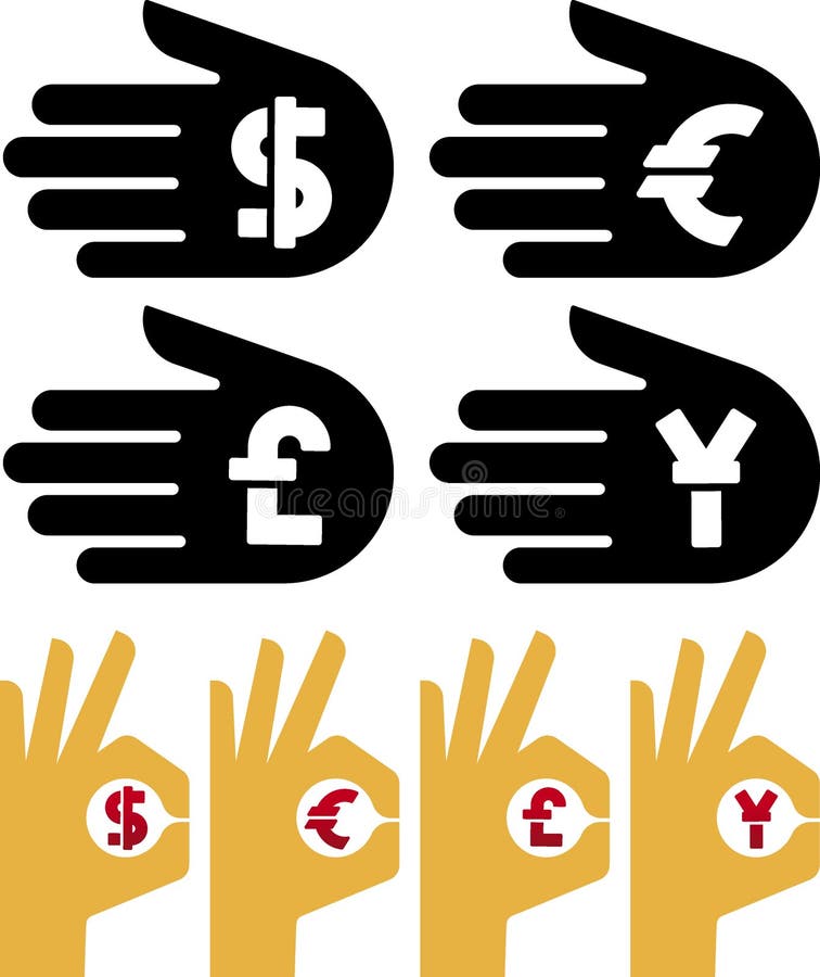 Money in hand stock vector. Illustration of holding, counting - 27371683