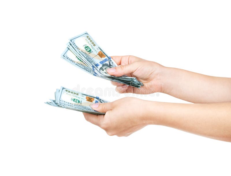 Money in the hand stock image. Image of economy, hold - 58375935