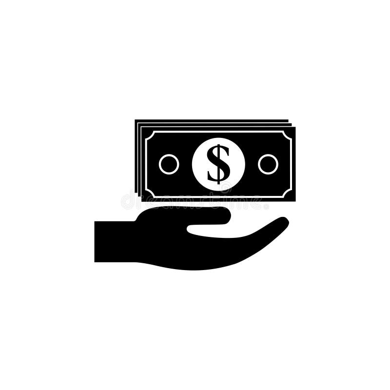 Money in Hand, Hand Giving Money Icon or Logo Stock Vector ...