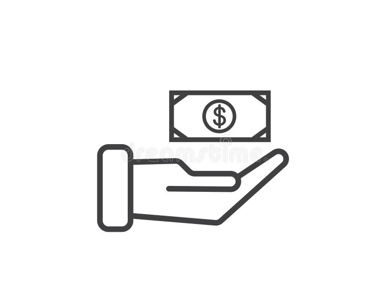 Dollar in Hand Icon. Money Icon. Vector Illustration Stock Vector ...
