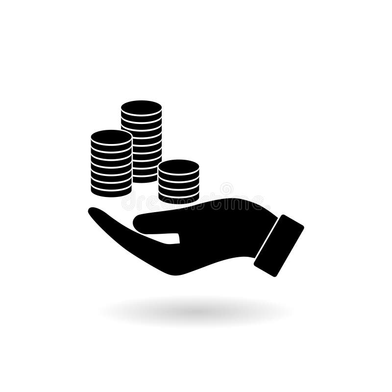 Money in Hand, Hand Giving Money Icon or Logo Stock Vector ...