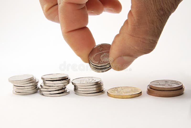 Money with hand stock photo. Image of change, deposit - 110603232
