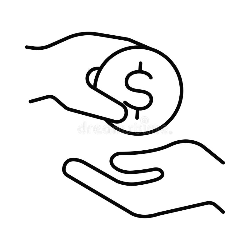 Money, Hand, Hand Over, Money Hand Over Icon Stock Vector ...