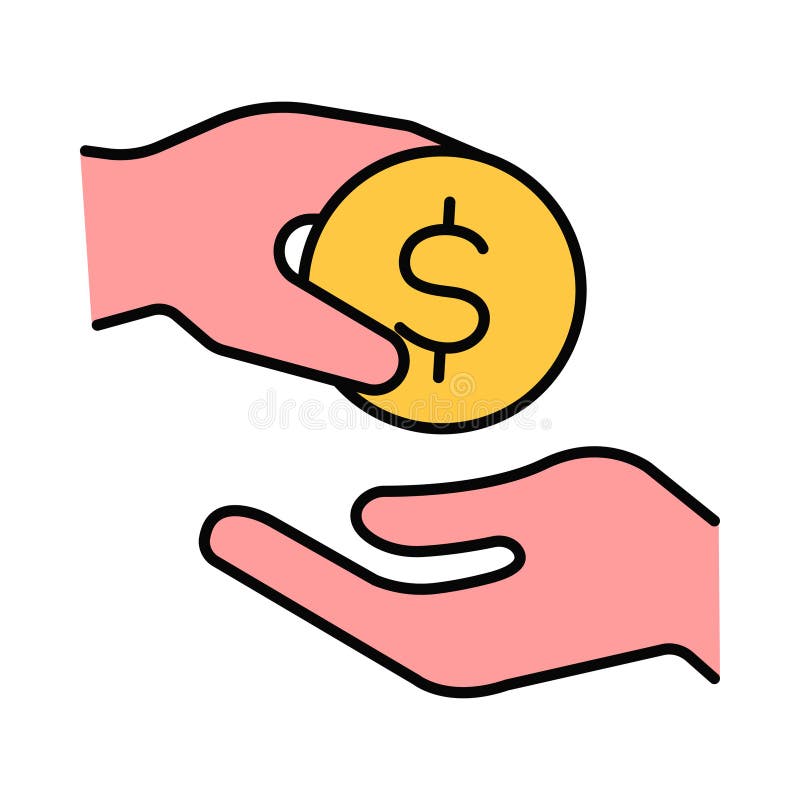 Money, Hand, Hand Over, Money Hand Over Icon Stock Vector ...