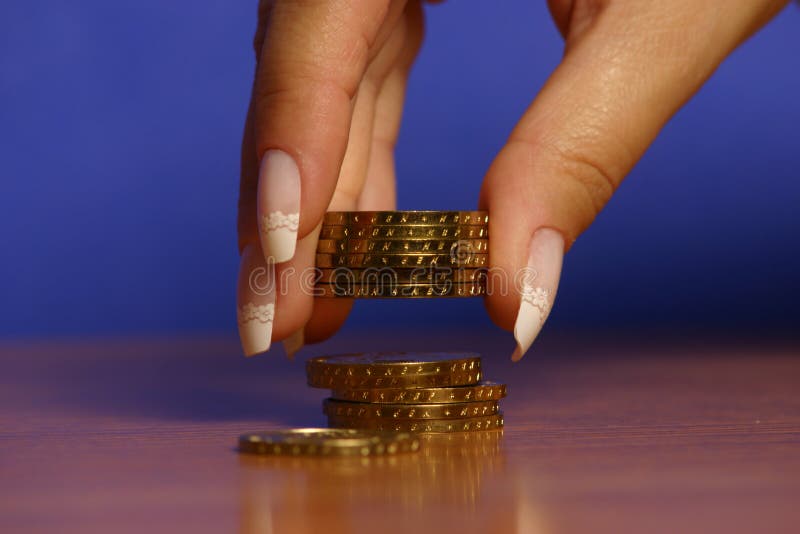 Money and hand stock photo. Image of hand, metallic, money - 30681090