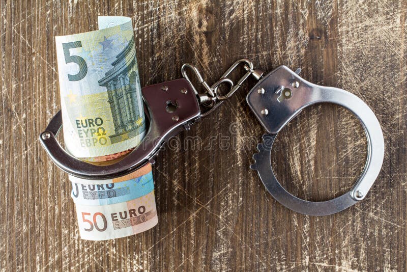 Money and handcuffs. stock photo. Image of currency, justice - 75584218
