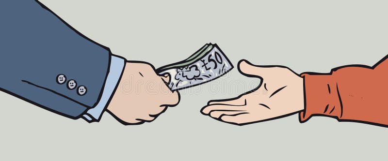 Money handover stock vector. Illustration of money, handover - 45605430