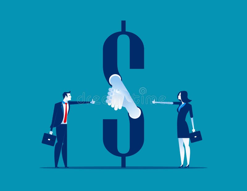 Money Handshake. Business Agreement Stock Vector - Illustration of ...