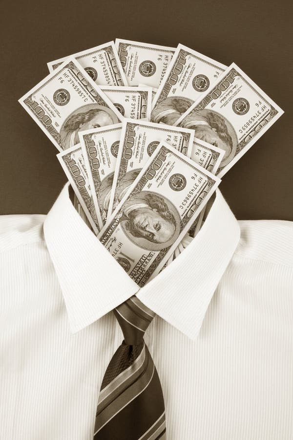Money Head stock image. Image of thinking, shirt, businessman - 9110723