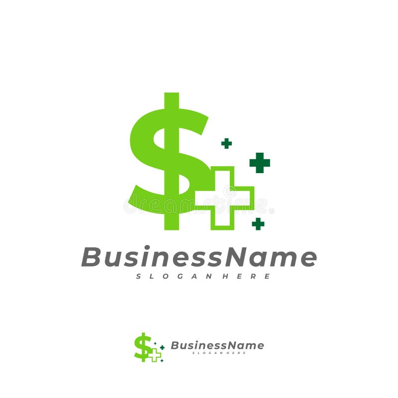 Money Health Logo Vector Template, Creative Money Logo Design Concepts ...
