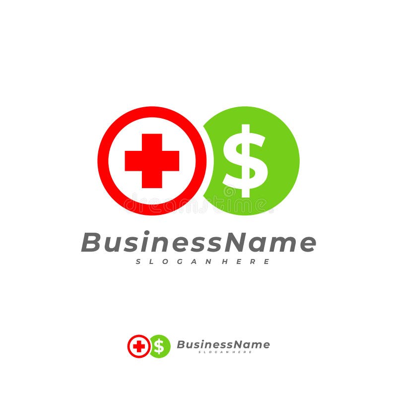Money Health Logo Vector Template, Creative Money Logo Design Concepts ...