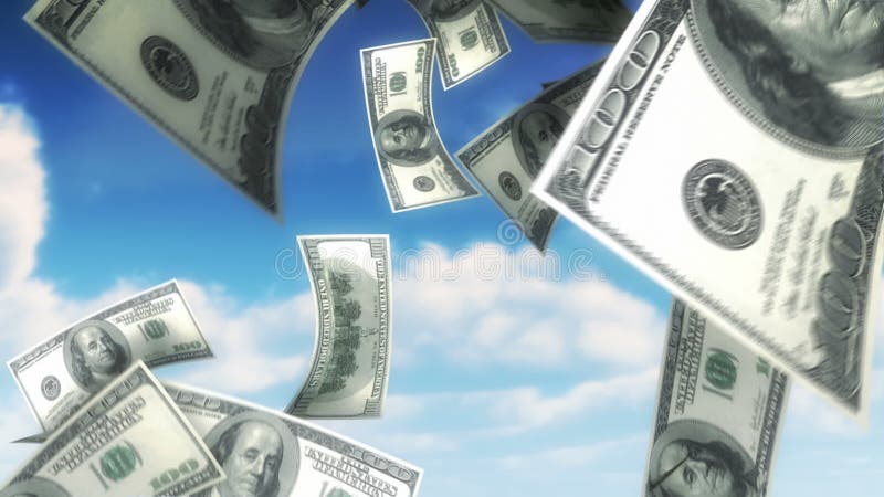 Money from Heaven - CHF (Loop) Stock Video - Video of inflation, cloud ...