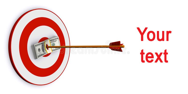 Money hit stock illustration. Illustration of goal, circle - 13667937