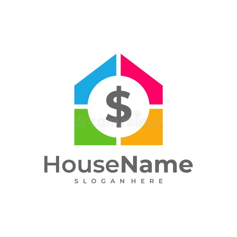 Money Home Logo Template Design Vector, Emblem, Design Concept ...