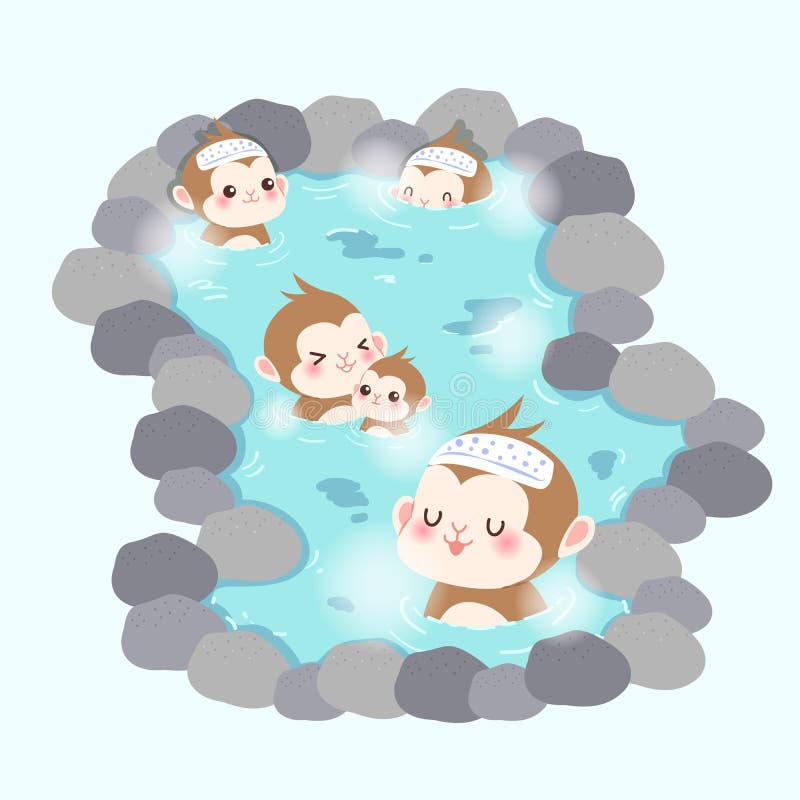 Money with hot spring stock illustration. Illustration of animal ...