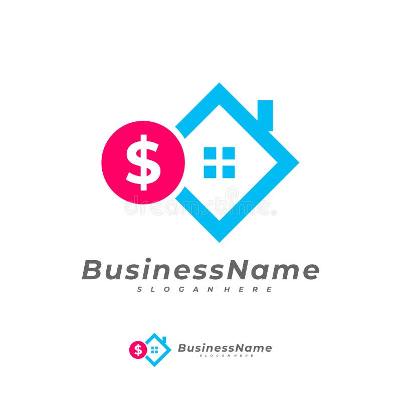 Money House Logo Vector Template, Creative Money Logo Design Concepts ...