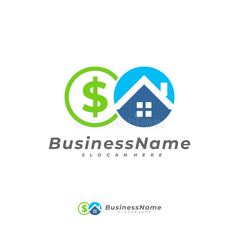 Money House Logo Vector Template, Creative Money Logo Design Concepts ...