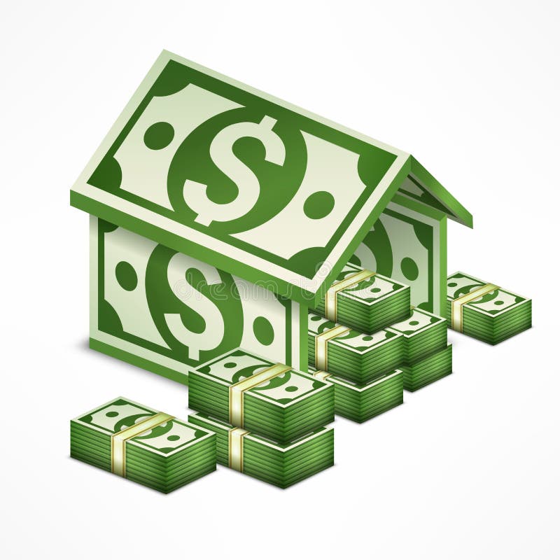 Money House Made Vector Illustration Stock Vector - Illustration of ...