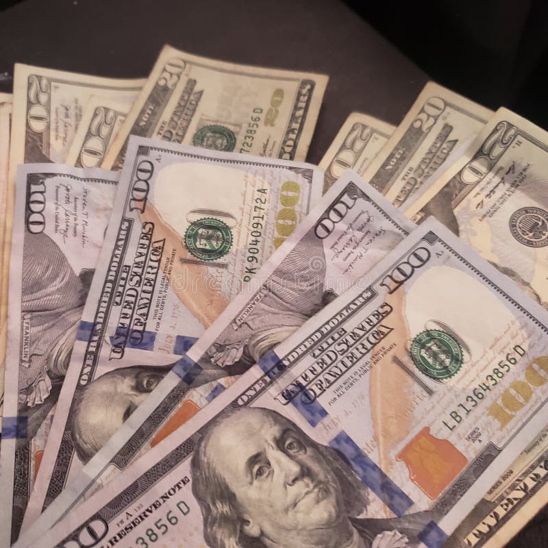 Money hundreds spread out stock photo. Image of hundreds - 227378238