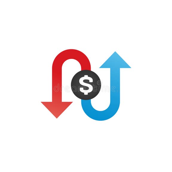 Money Icon with Arrows, Capital Decrease and Increase, Dollar Rate Increase, Investment Concept ...