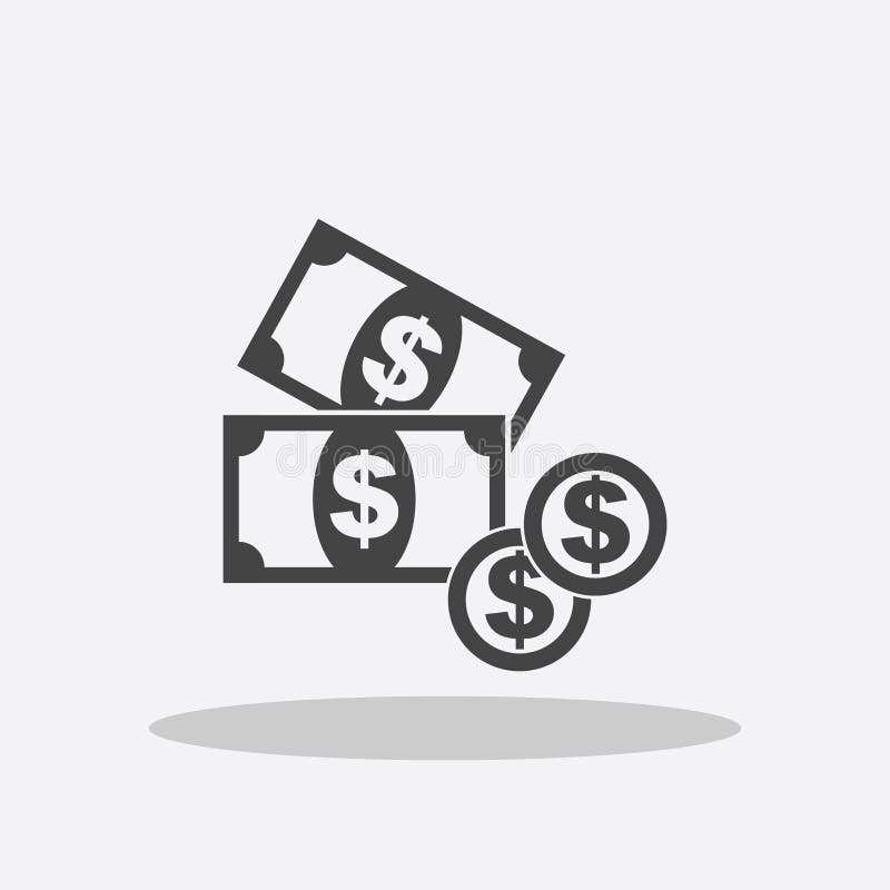 Money Icon. Black Coins Flat Vector Illustration Stock Vector ...