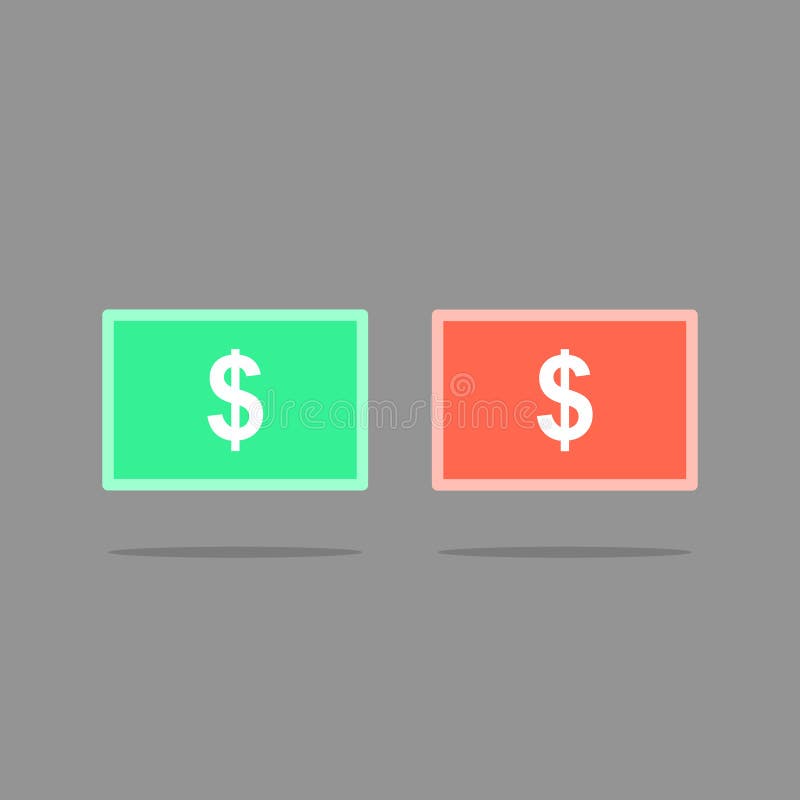 Money Icon Button Vector Illustration, Dollar Money Button Icon Stock ...