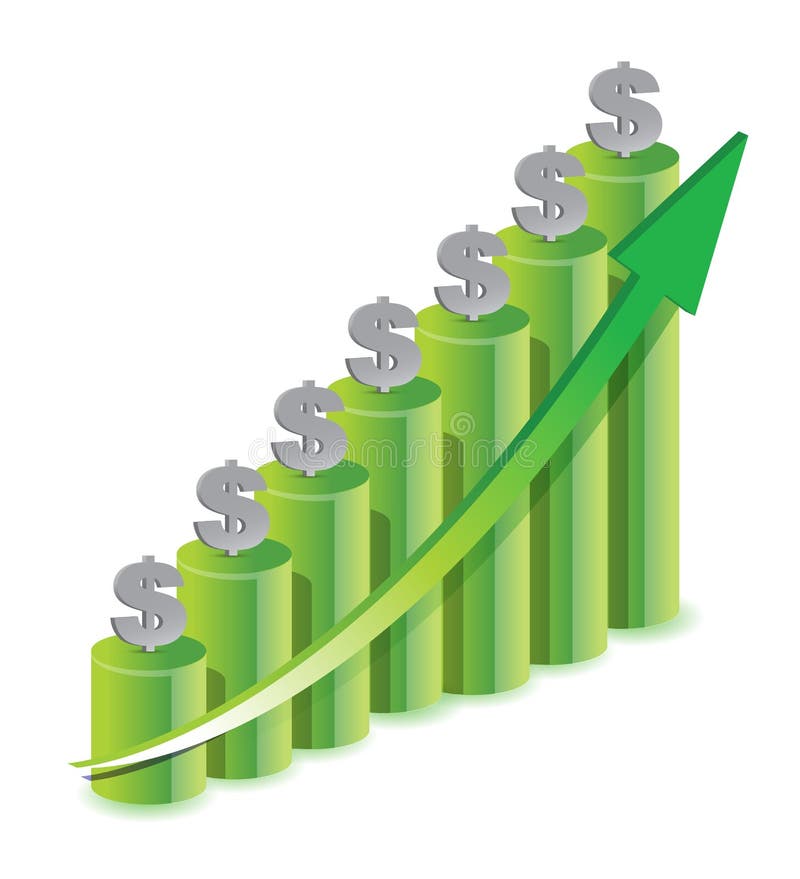 Money Icon Color Graph stock illustration. Illustration of forward ...