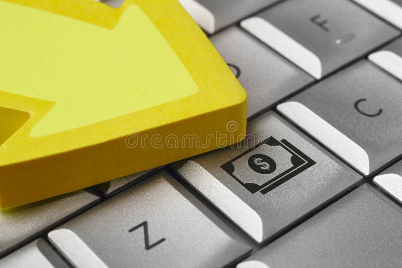 Money Icon on a Computer Keyboard. Finance E-commerce Stock Image ...
