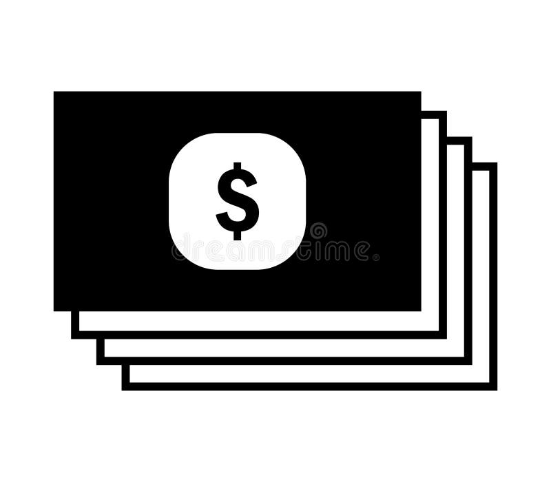 Money Icon Illustrated in Vector on White Background Stock Illustration ...
