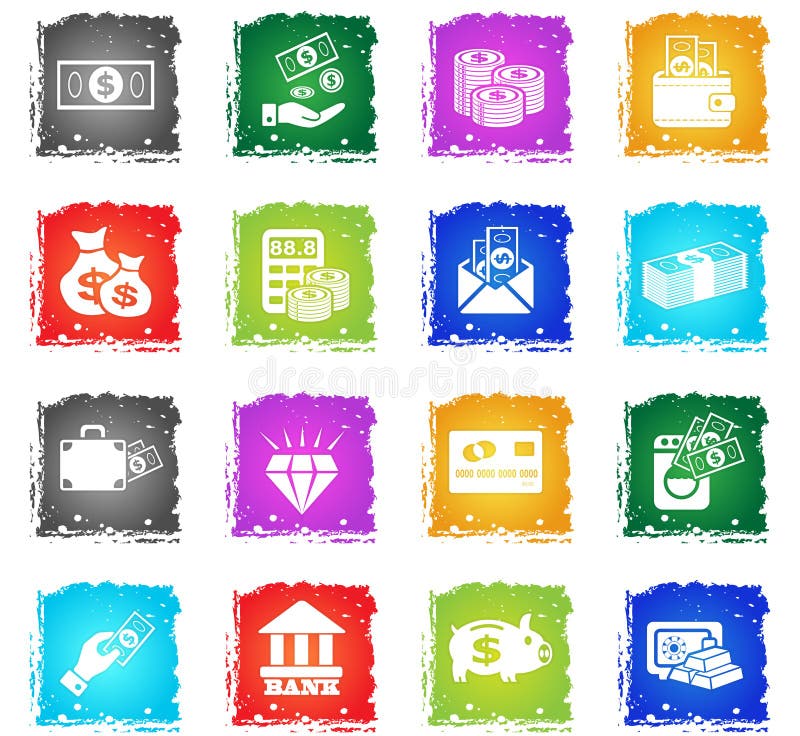 Money icon set stock illustration. Illustration of commerce - 88114096