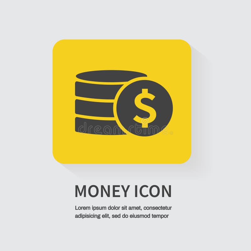 Money Icon. Stack of Coins. Vector Illustration Stock Vector ...