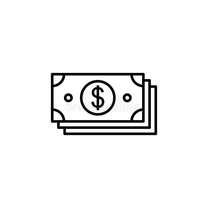 Money Icon . Money Vector Icon Stock Vector - Illustration of bills ...