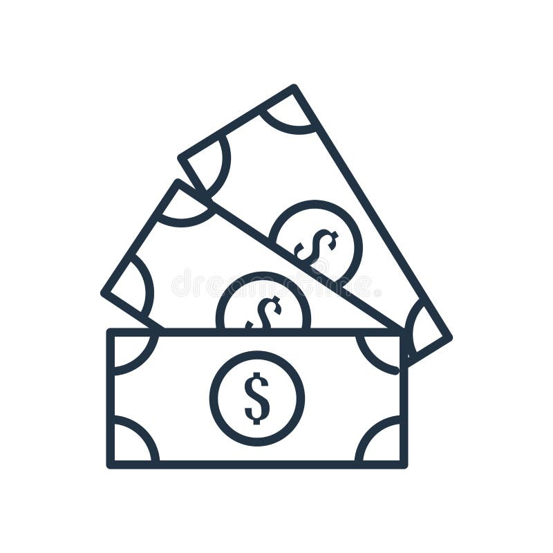 Money Icon Vector Isolated on White Background, Money Sign Stock Vector ...