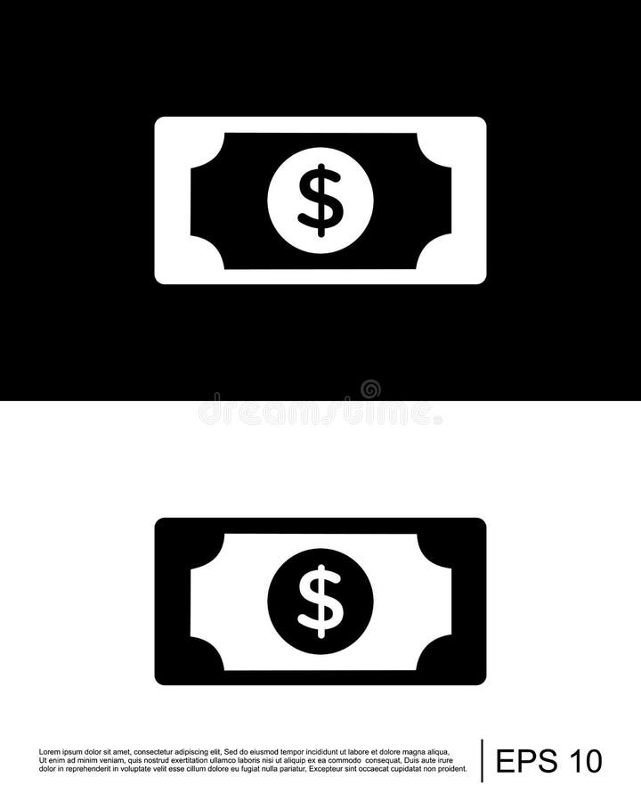 Money icon vector stock vector. Illustration of symbol - 208276030
