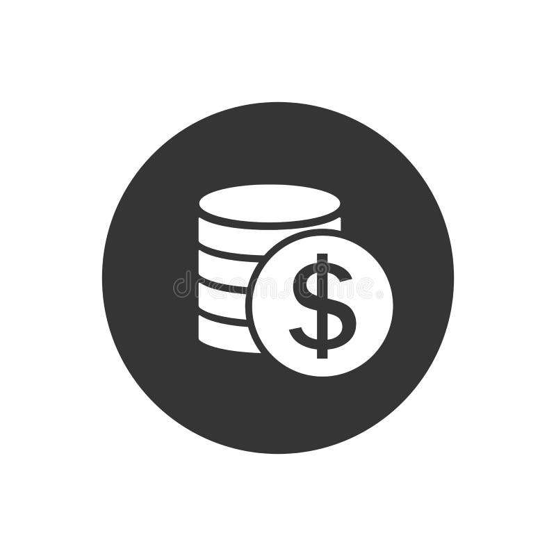 Money Icon Vector. Payment System. Coins and Dollar Cent Sign Isolated ...