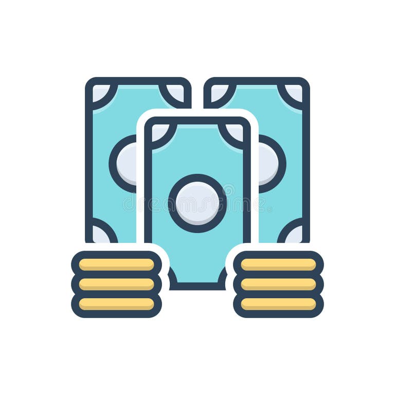 Color Illustration Icon for Money, Wealth and Finance Stock ...