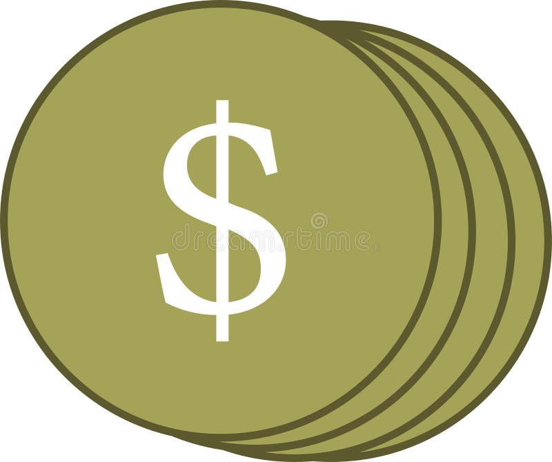 Money Icon Illustrated in Vector on White Background Stock Illustration ...