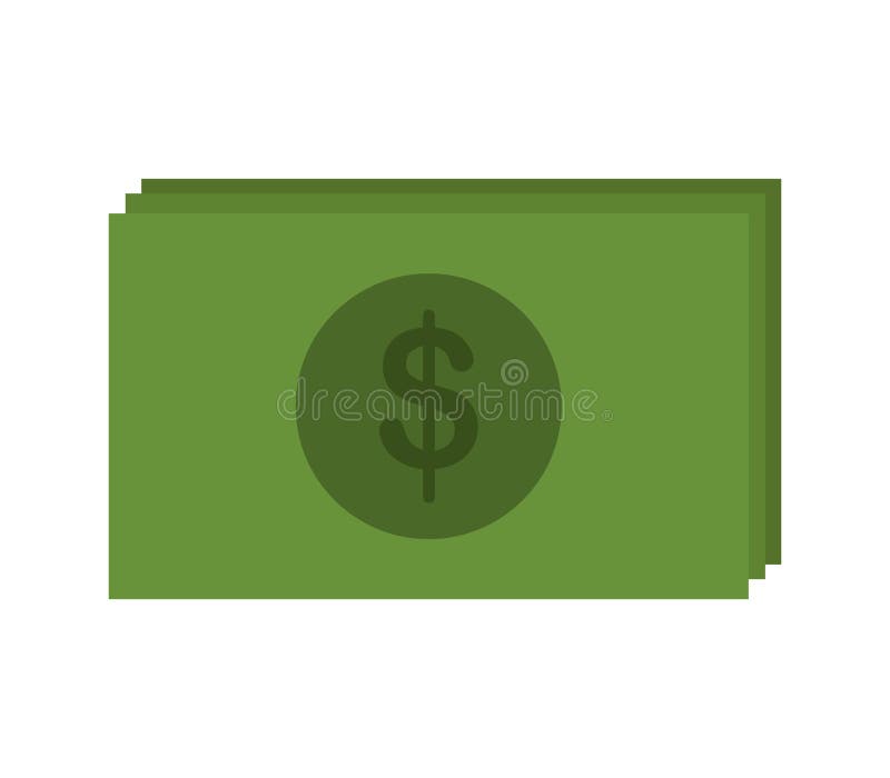 Money Icon Illustrated in Vector on White Background Stock Illustration ...
